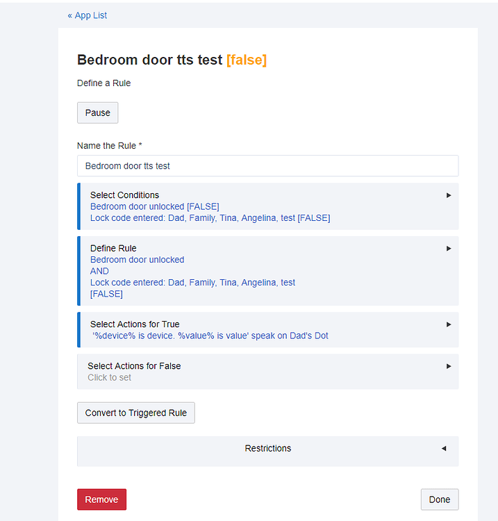 RM - Notification based on Lock code user - Help - 📐 Rule Machine® - Hubitat