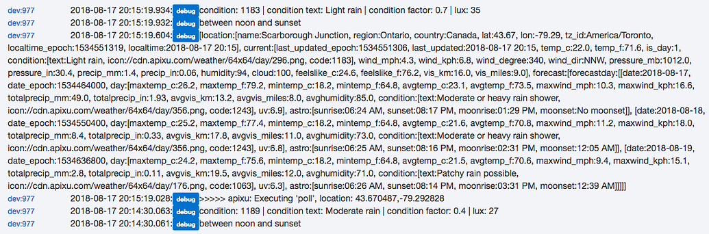 Apixu.com worldwide weather data with outside lux. No PWS or server ...
