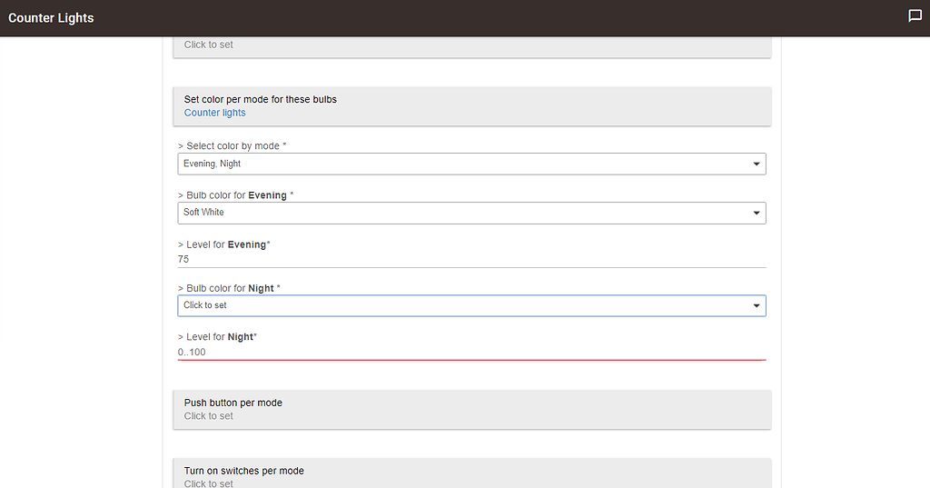 Issues building a Mode Lighting App - 📢 Feedback - Hubitat