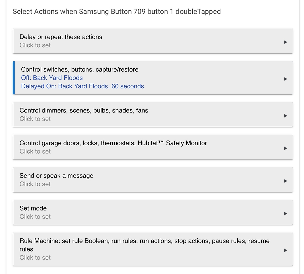 Delayed action not working for me? - 📐 Rule Machine® - Hubitat