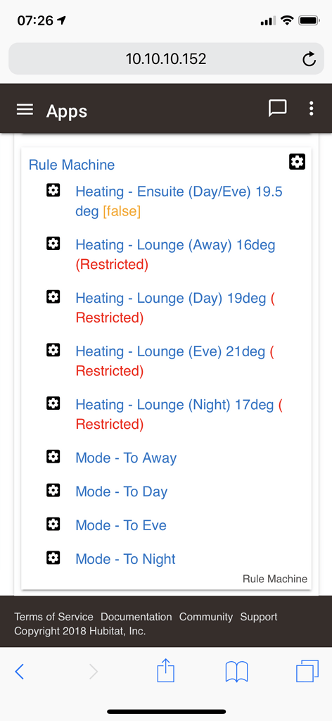 Possible Bug - Rule Machine Mode Restrictions - 📐 Rule Machine® - Hubitat