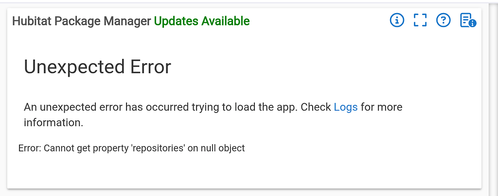Problem with HPM [RESOLVED] - Apps - Hubitat