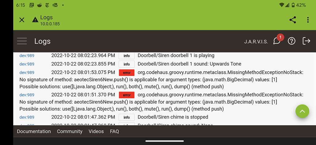 Aeotec Doorbell Button Error - Devices - Hubitat Aeotec Doorbell Button Error - Devices - Hubitat