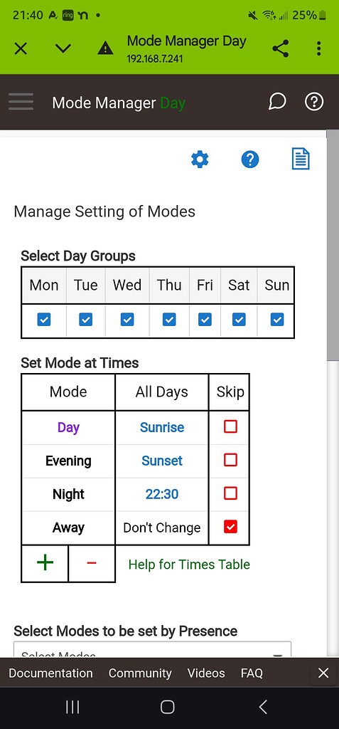 Mode manager doing strange switch - 🛎️ Get Help - Hubitat