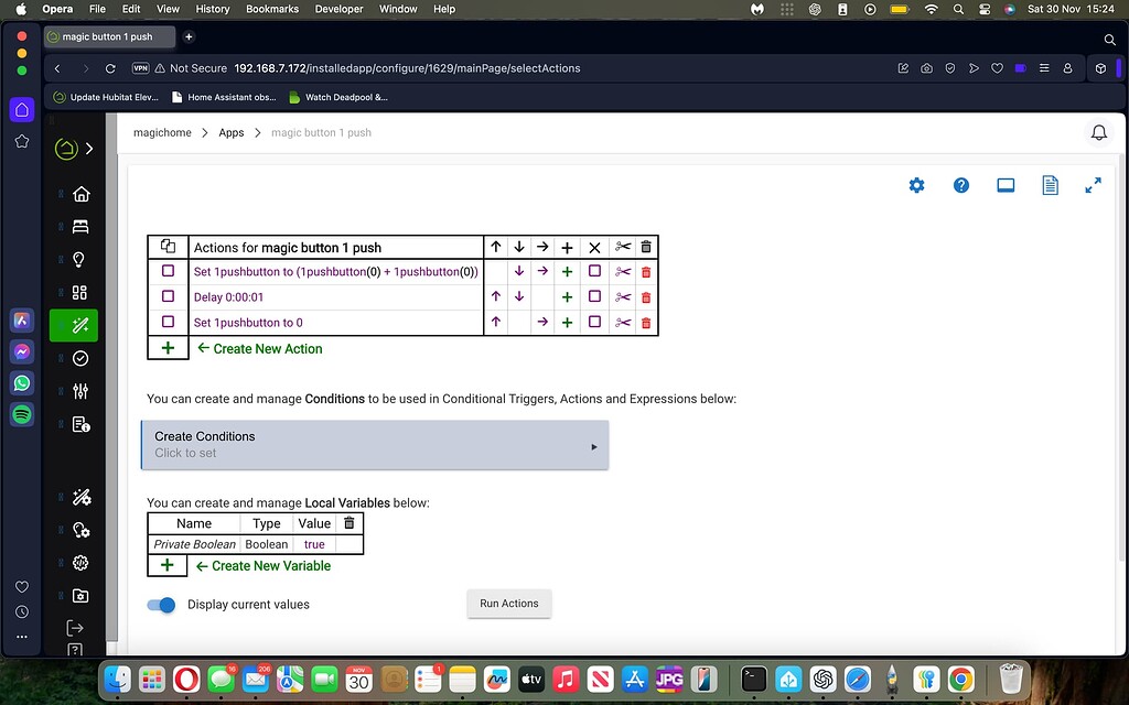 Variable math for button so it knows when I push it - Devices - Hubitat