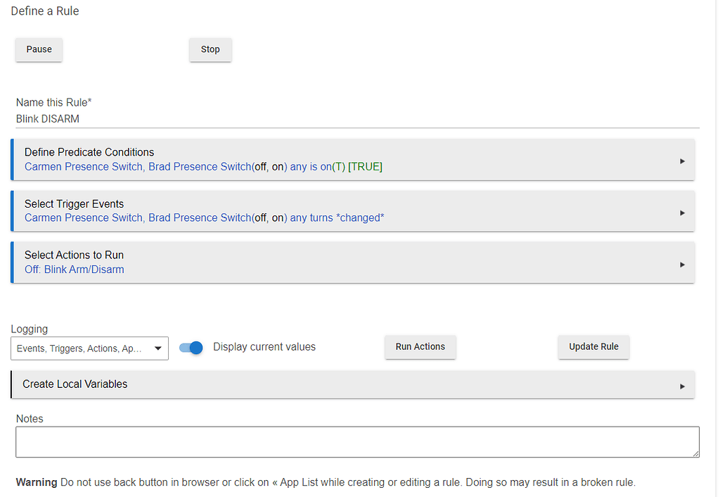 Question regarding predicate conditions - 📐 Rule Machine® - Hubitat