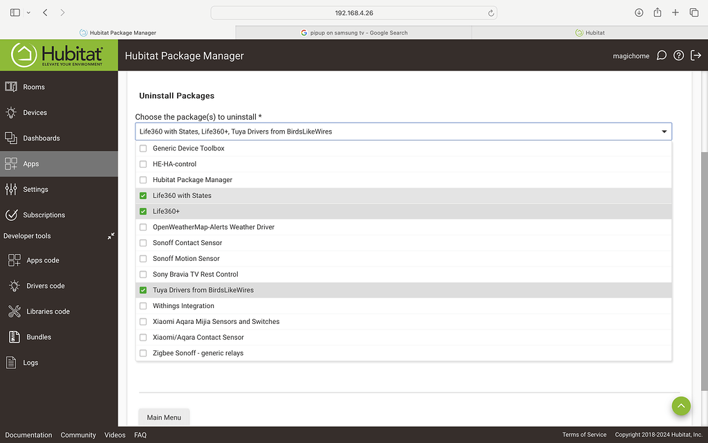 Please help removing drivers from HPM - Custom Drivers - Hubitat