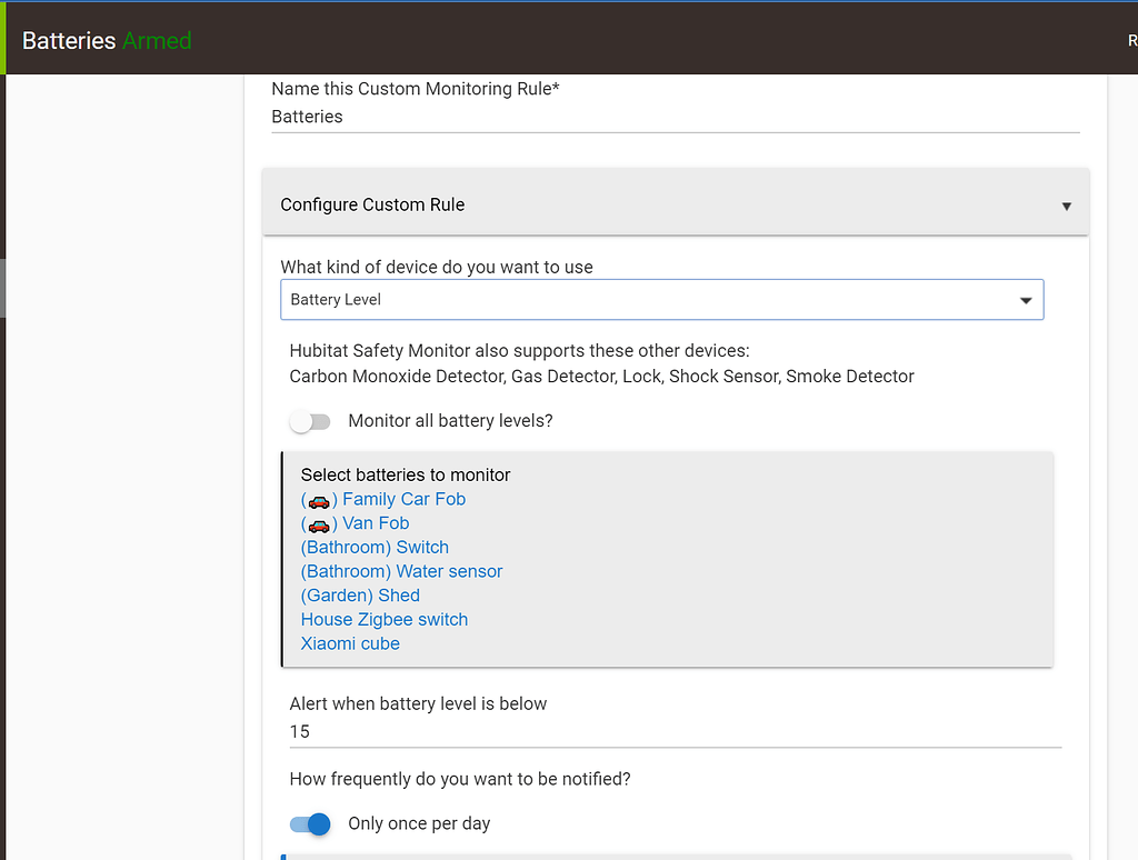 HSM custom rule page issue - Apps - Hubitat