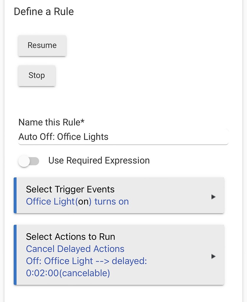 Stays vs. Cancel - 📐 Rule Machine® - Hubitat
