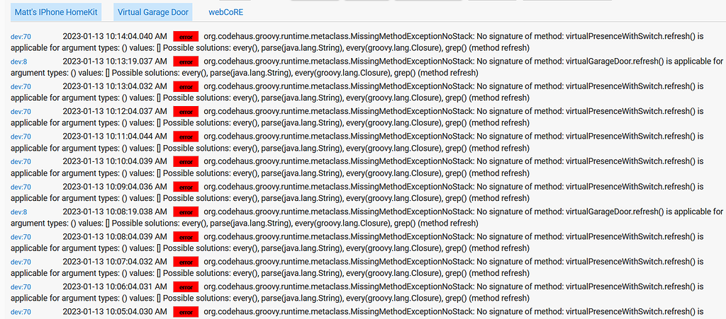 Hubitat's Virtual Device Refresh() Error - 🛎️ Get Help - Hubitat