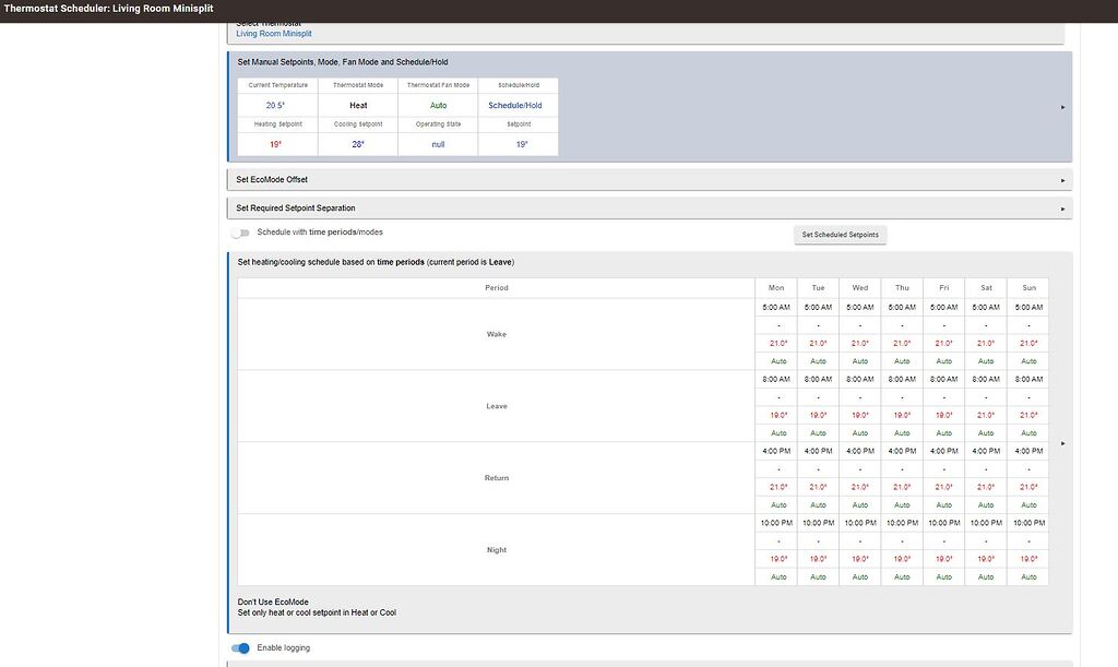 Thermostat Scheduler Issues - Get Help - Hubitat
