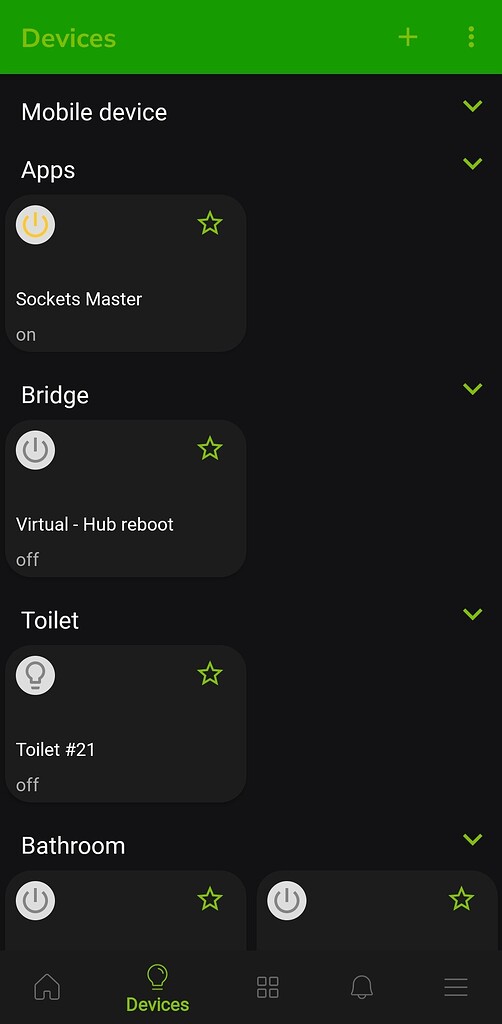 All devices filter option - β Android (beta) - Hubitat