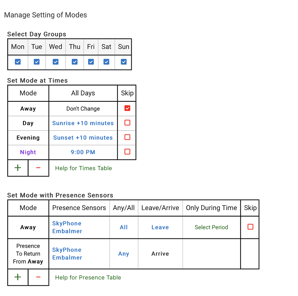 Mode Manager Not Working - 🛎️ Get Help - Hubitat