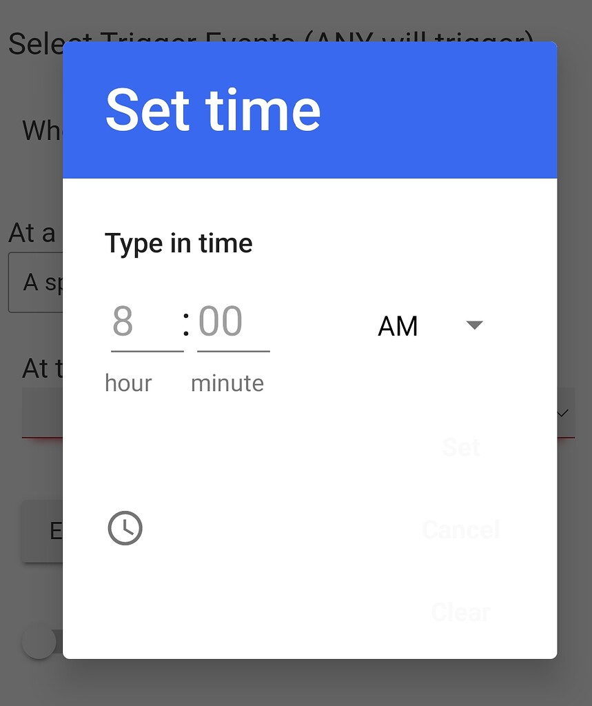 Missing OK/Cancel buttons in RM time picker - 📐 Rule Machine® - Hubitat