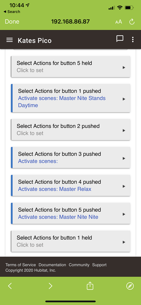 Disappearing Scene From Pico Remote Buttons - 🛎️ Get Help - Hubitat