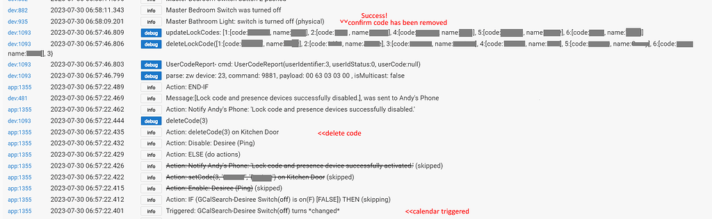 I'm having problems with a scheduled lock code rule - 📐 Rule Machine® - Hubitat