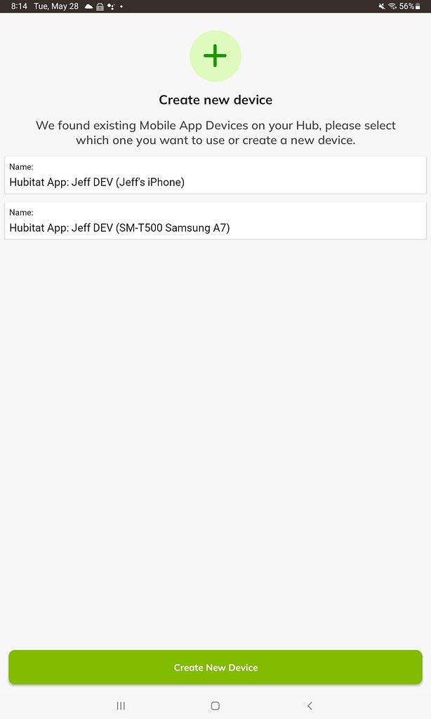 [Android 2.0] Mobile Device selection screen is confusing - β Android (beta) - Hubitat