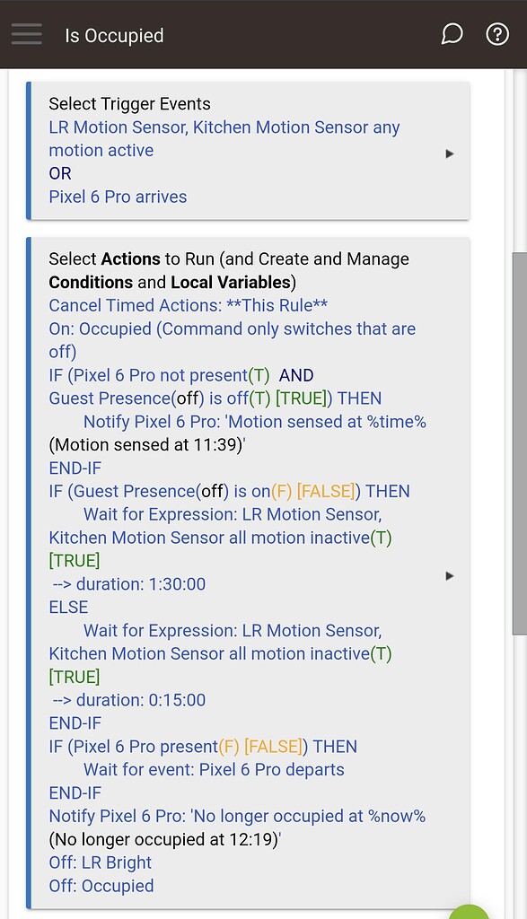 Wait For Expression Not Continuing When Expression Becomes True - 📐 Rule Machine® - Hubitat