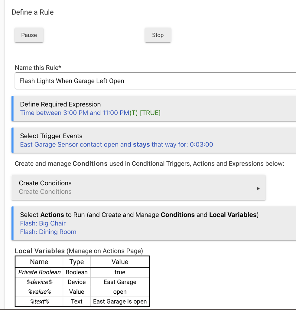 Stop the rule if conditions no longer exist - 📐 Rule Machine® - Hubitat