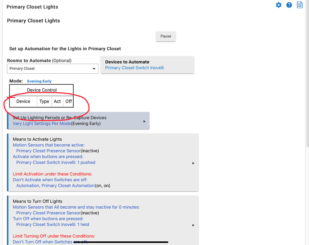 Room Lighting “Device Control” isn’t showing my selected devices - Room Lighting - Hubitat