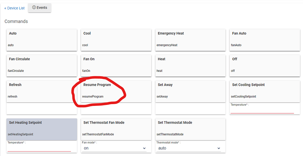 Ecobee Resume Schedule - 📐 Rule Machine® - Hubitat