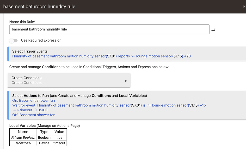 Trying to automate humidity sensors in bathroom - Apps - Hubitat