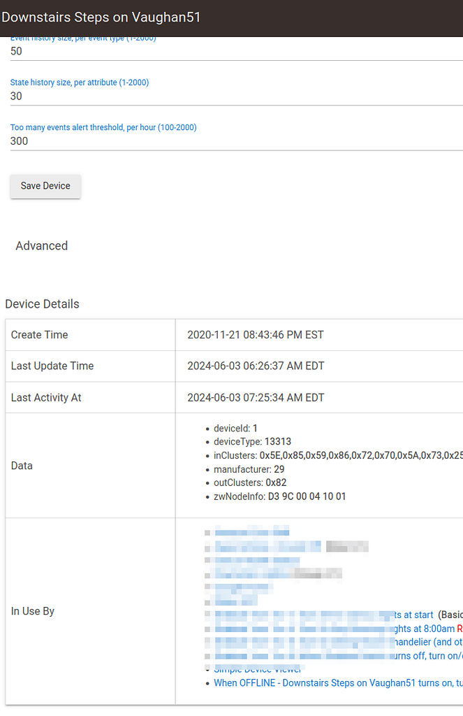 [2.3.9.140] Basic Rules/Device Offline - Devices - Hubitat