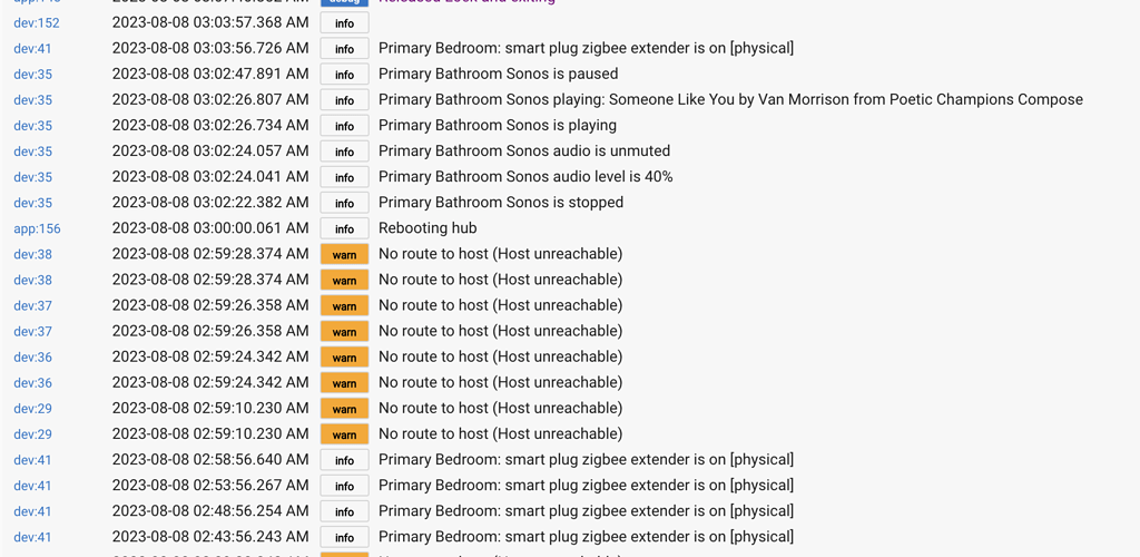 Sonos starts playing after hub reboot - 🛎️ Get Help - Hubitat