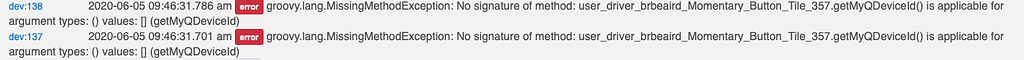 Using MYQ and getting error message - 🛎️ Get Help - Hubitat