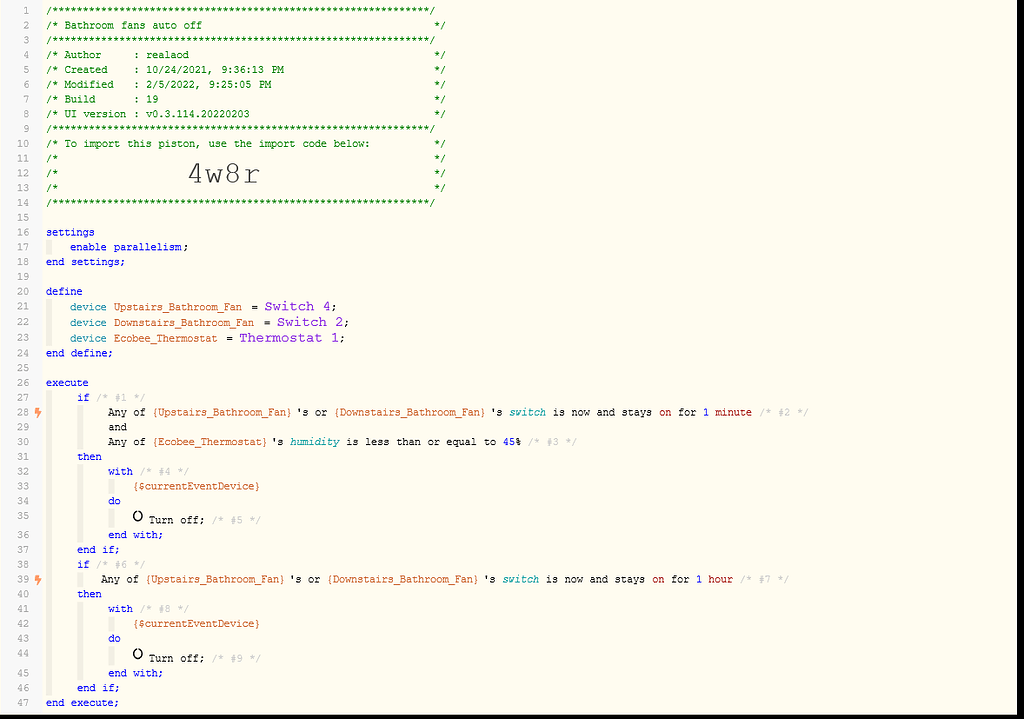 Help with webcore piston issues - webCore - Hubitat