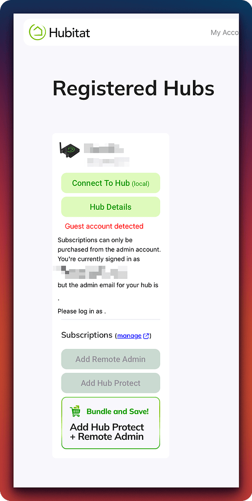 After changing email, there's a guest account I can't get rid of - 🛎️ Get Help - Hubitat