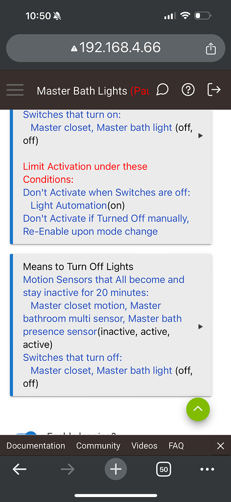 Room lighting question about "Don't activate if turned off manually" - Apps - Hubitat