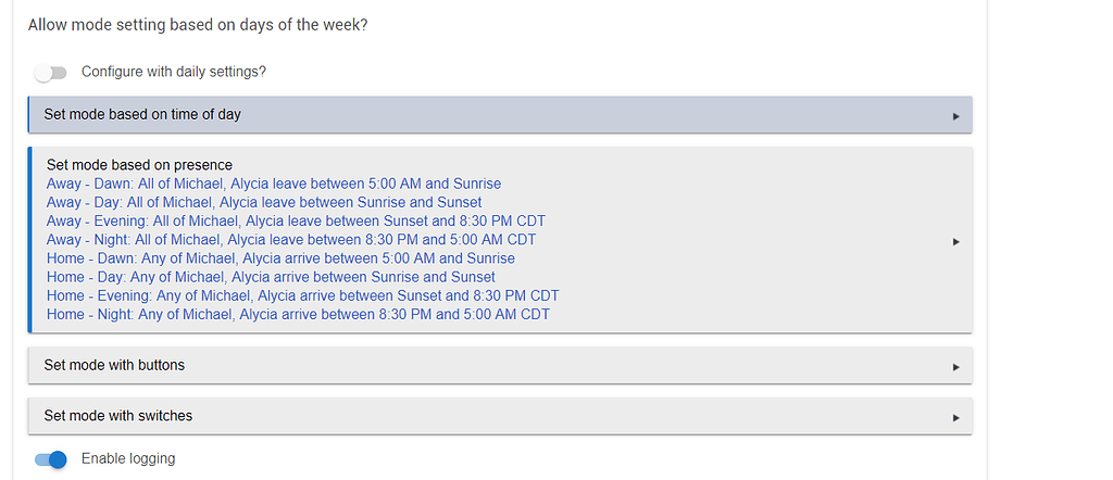 Mode Manager - not accurate - 🛎️ Get Help - Hubitat