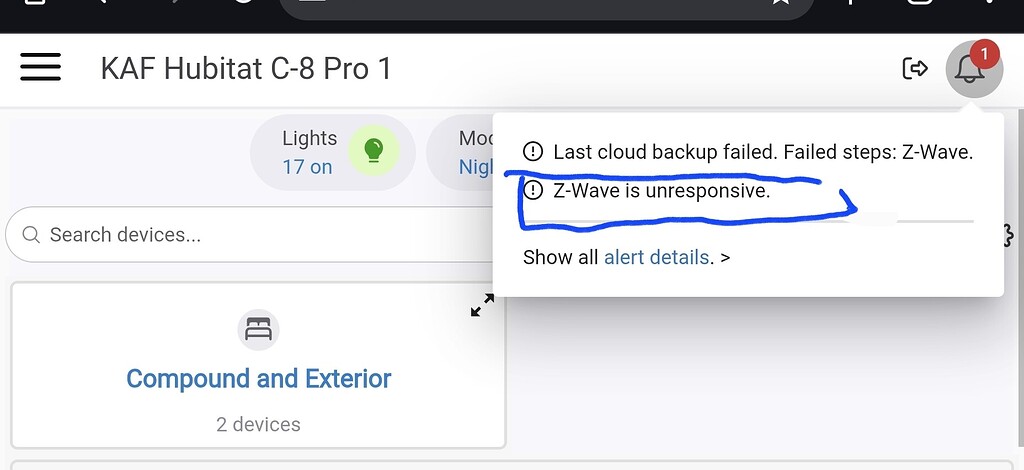 C8 Pro Zwave Radio Unresponsive - Using C-8 Pro - Hubitat
