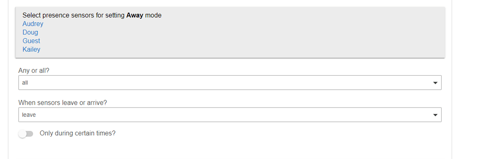 Mode Manager: Mode based on presence - Delay/Cancel - Feature Requests - Hubitat