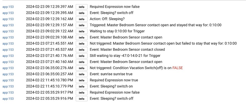 Wait trigger failing in Rule Machine - shows negative in logs - Apps - Hubitat