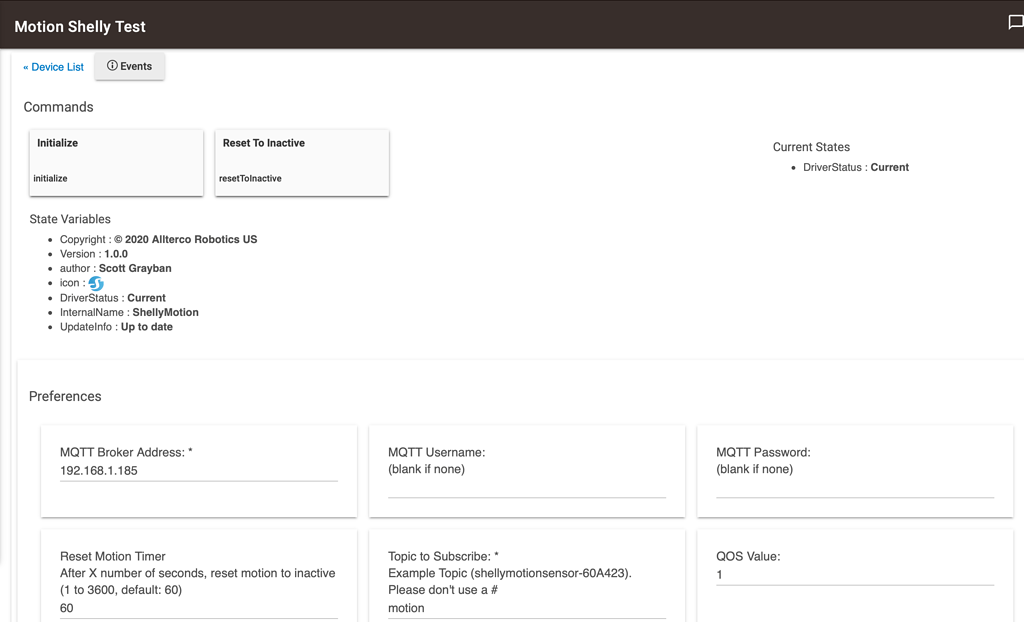 Setup Shelly Motion with Hubitat - Devices - Hubitat