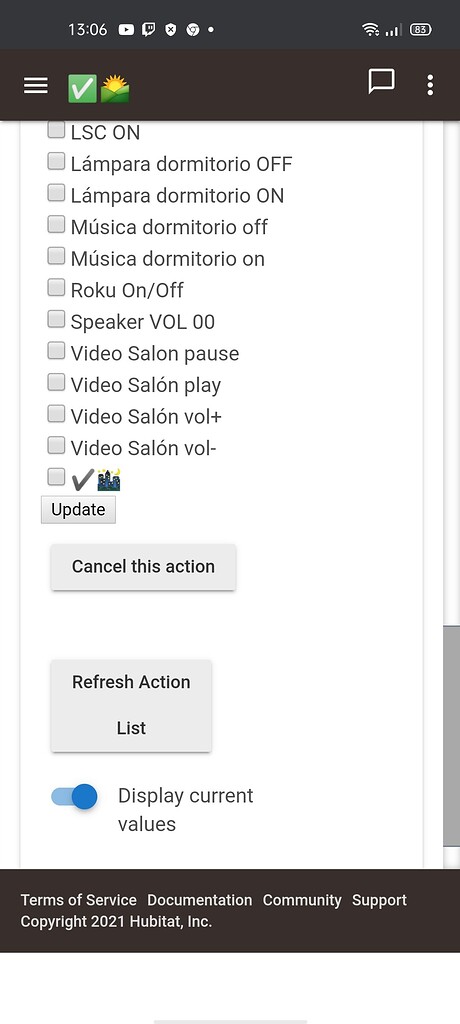 Can't setup "run rules actions" no more - 📐 Rule Machine® - Hubitat