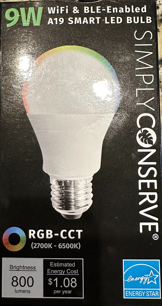 Simply Conserve A19 Smart LED Bulb - Can these WiFi/BLE bulbs be HE ...