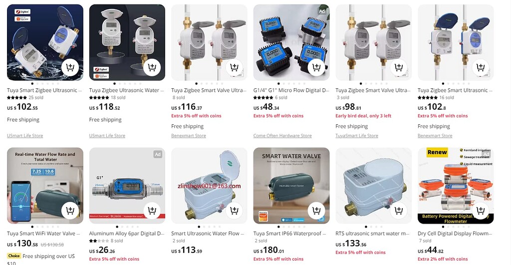 Tuya Smart Zigbee Ultrasonic Water Meters - Devices - Hubitat