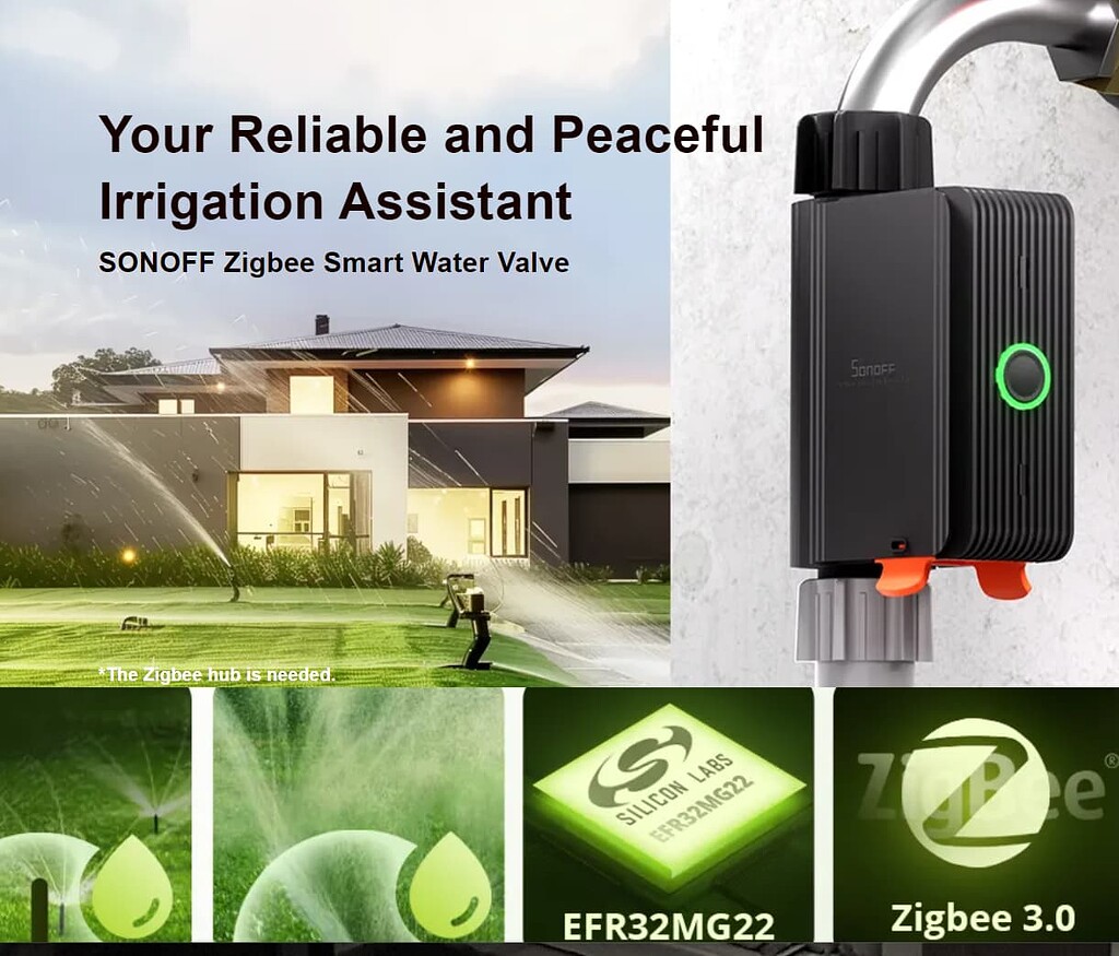 Sonoff Zigbee Smart Water Valve - Built-in Drivers - Hubitat
