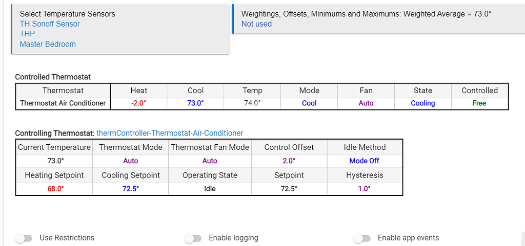 Thermostat Controller I can't change the "Control Offset" - Built-in Apps - Hubitat
