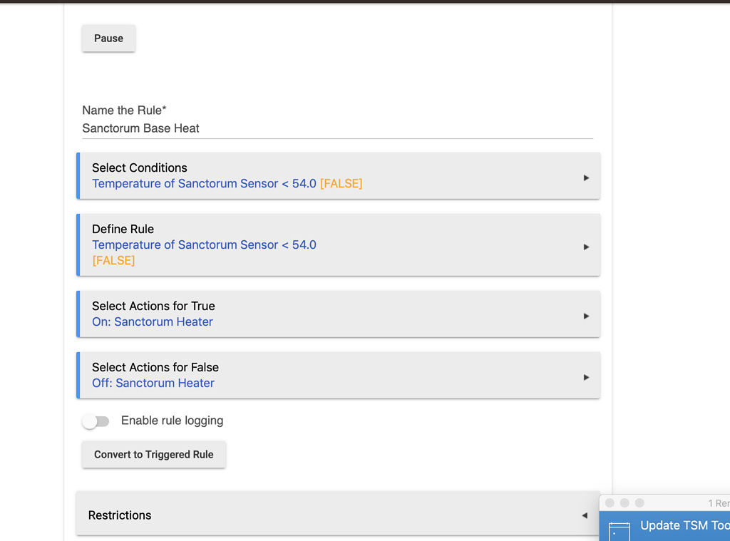 Rule suddenly failed - 📐 Rule Machine® - Hubitat