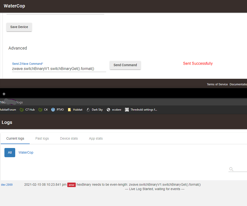 How to use the "Advanced" Send Z-Wave command that is in the driver page? - 🛎️ Get Help - Hubitat