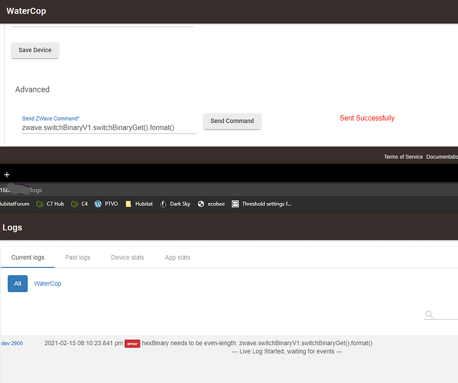 How to use the "Advanced" Send Z-Wave command that is in the driver page? - 🛎️ Get Help - Hubitat
