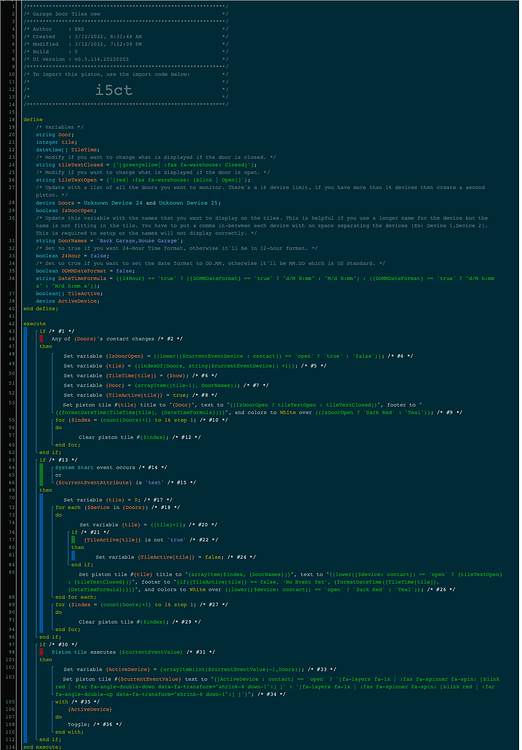 Displaying device state using webCoRE piston tiles; comparing two piston's logic - webCore - Hubitat