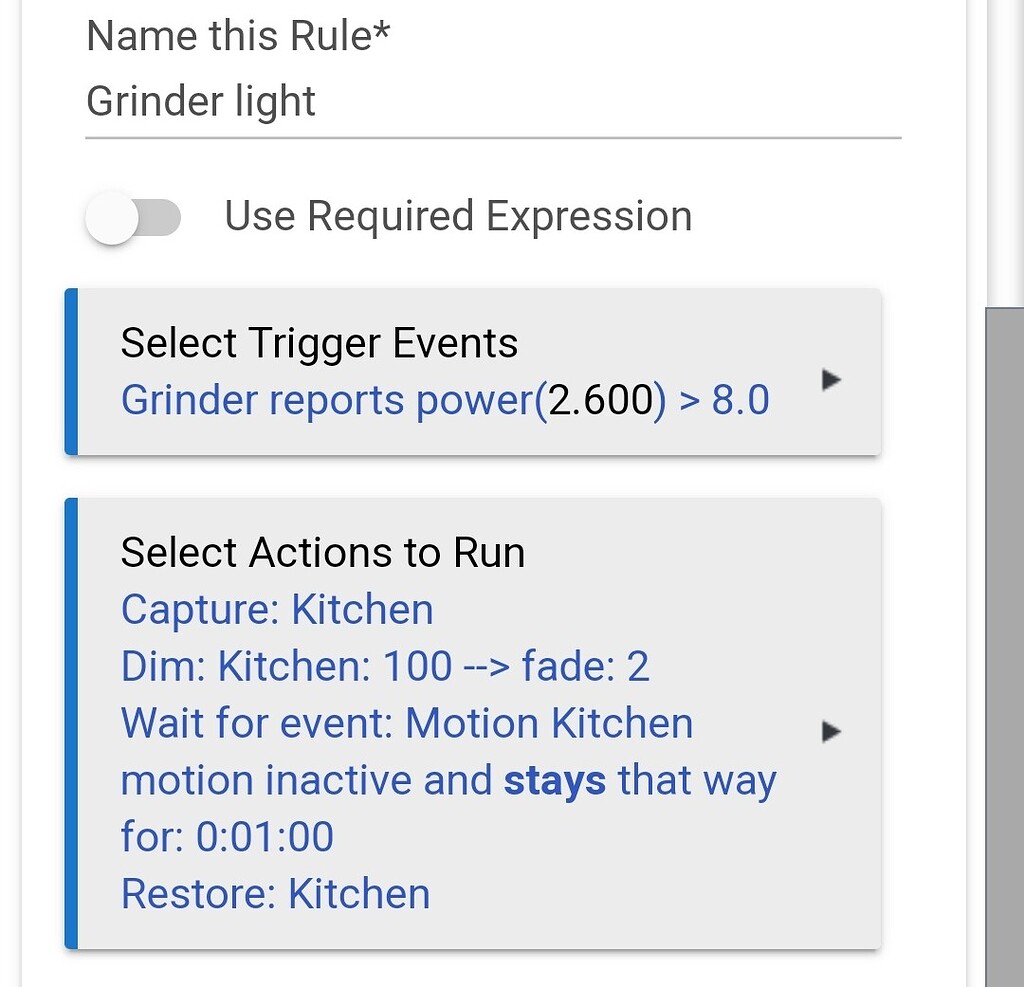 Capture/Restore Not restoring? - 📐 Rule Machine® - Hubitat