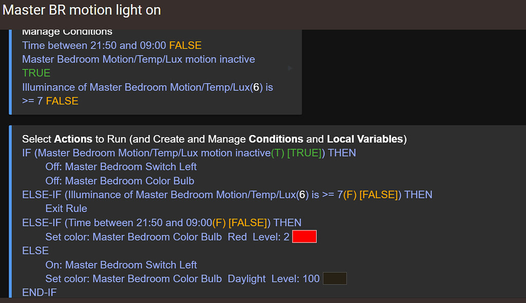 RM Set Color issue after 2.3.9 update - 📐 Rule Machine® - Hubitat