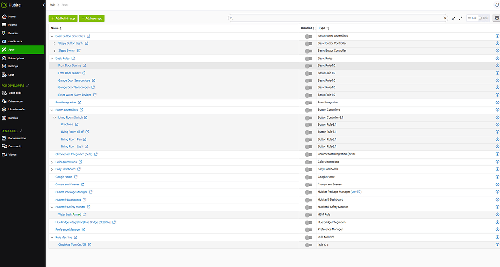 Notifier not listed in the apps list - Apps - Hubitat