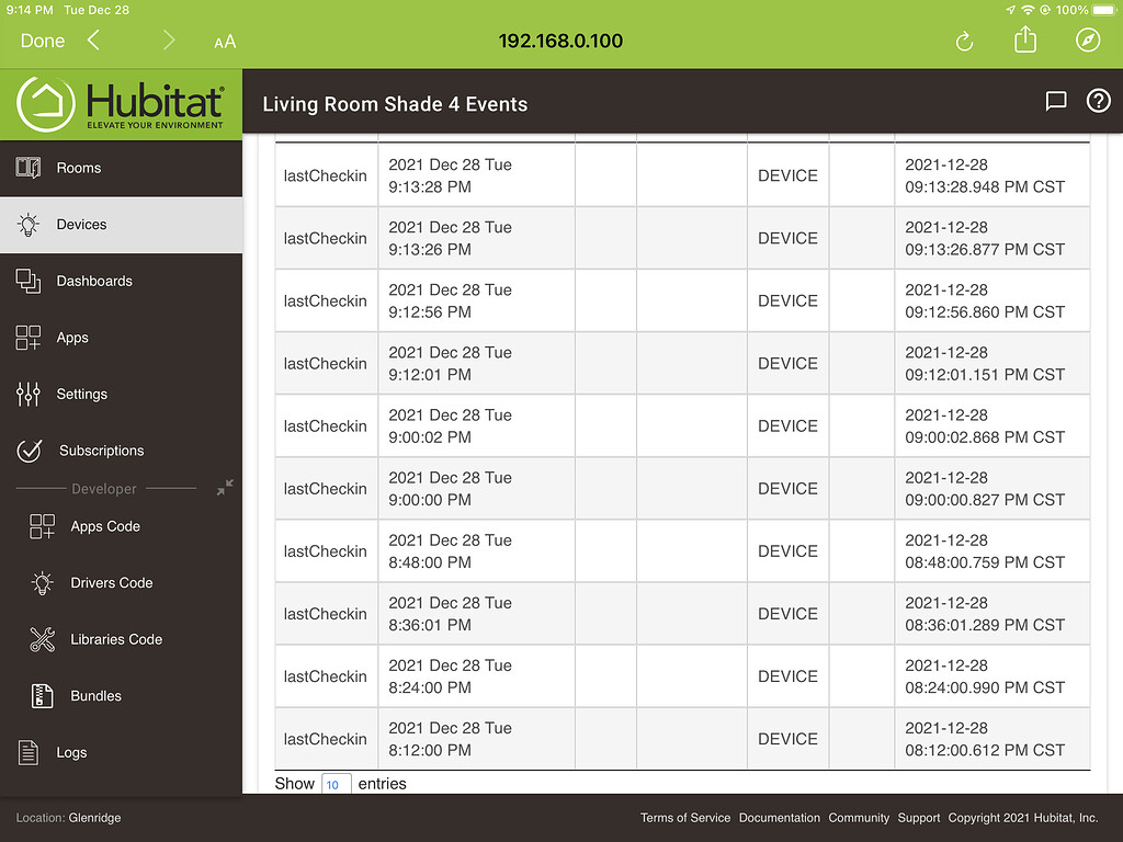 IIKEA blind event log - Devices - Hubitat